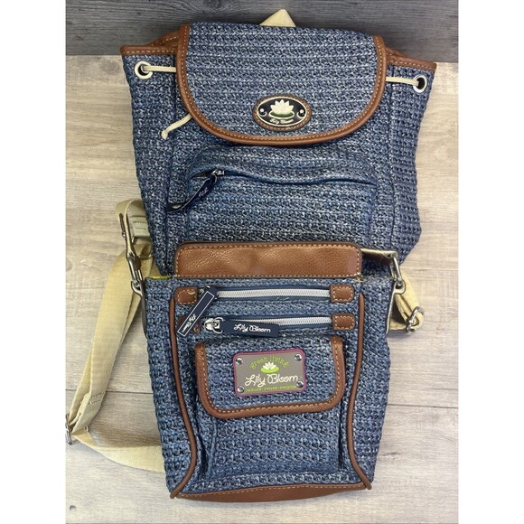 Lily Bloom | Bags | Lily Bloom Mini Backpack Purse Mini Crossbody Blue ...